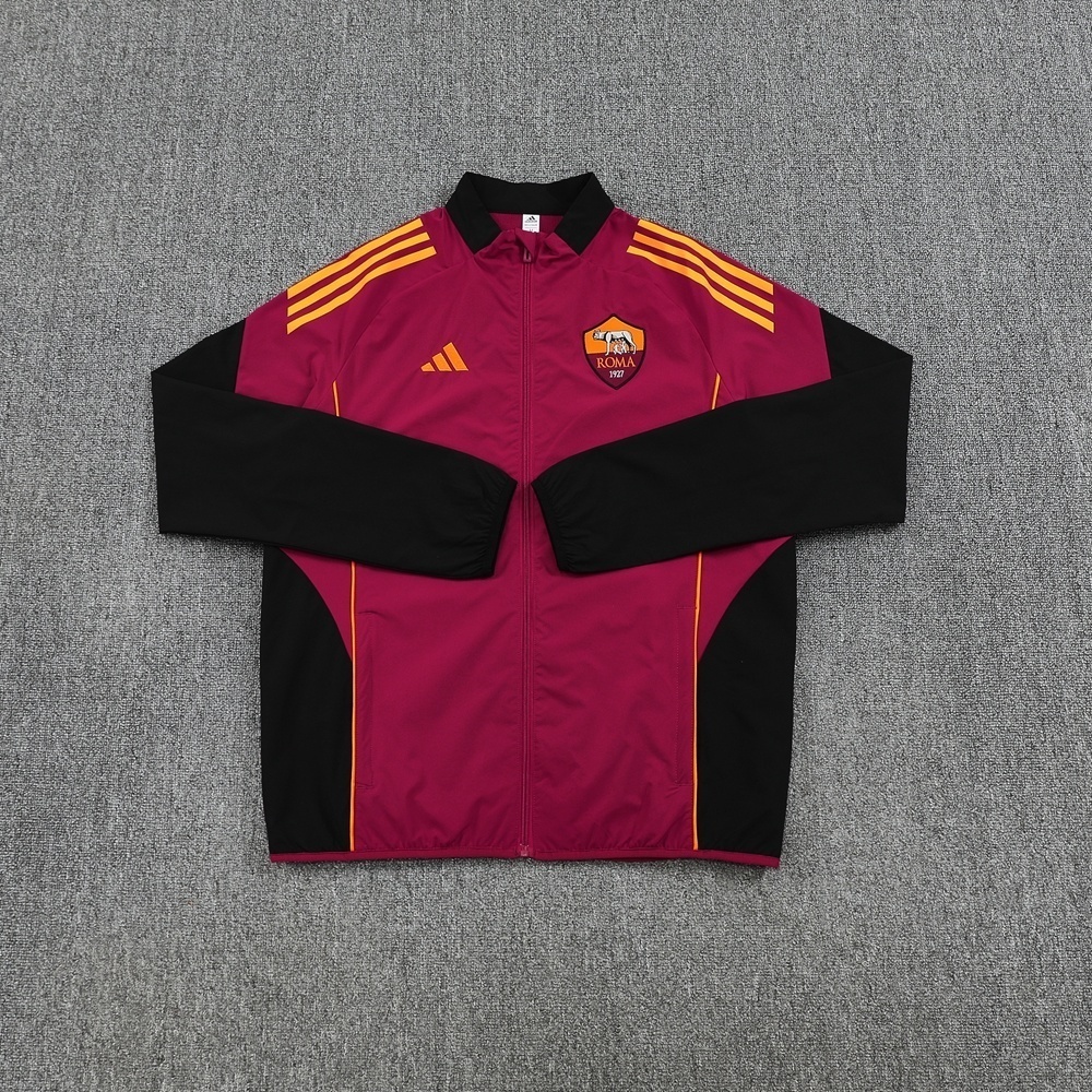 AS Roma Anthem Jacket 2025/2026 – Red – Rabona Jersey